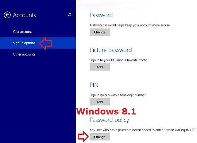 How To Enable Or Disable Require Password On Wakeup In Windows 81 And 8