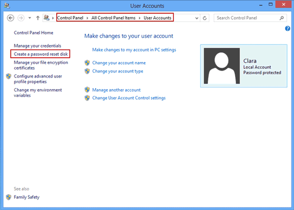 How to Create a Windows 8.1 Password Reset Disk