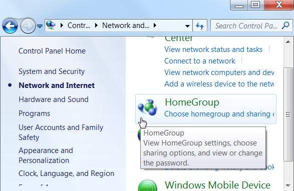 How to Enable or Disable HomeGroup Feature in Windows 7